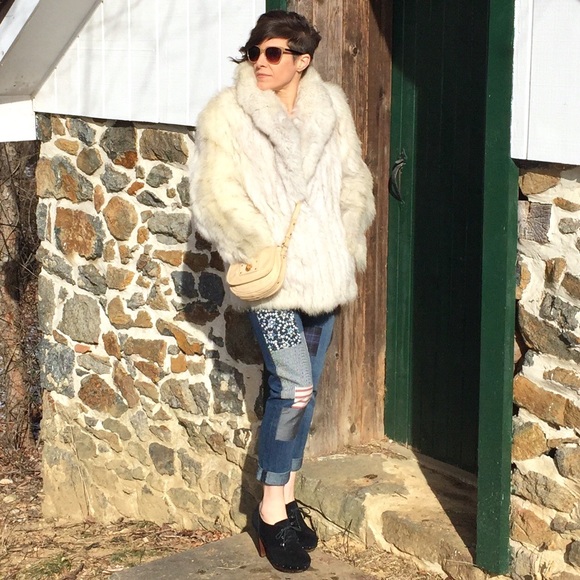 Saga Furs | Jackets & Coats | Genuine Saga Silver Fox Fur Coat Short Jacket Real | Poshmark